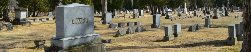 Section signs in the cemetery - Ballston Spa Cemetery Association
