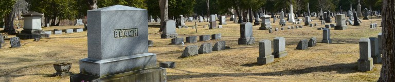 Section signs in the cemetery - Ballston Spa Cemetery Association